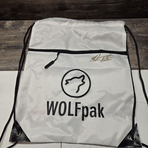 WOLF | Bags | Wolfpack Drawstring Bag W Zipper Pocket From The 225 ...